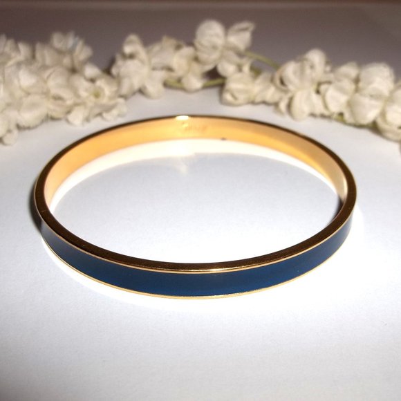 Trifari | Jewelry | Vintage Trifari Gold Blue Bangle Bracelet Woman ...